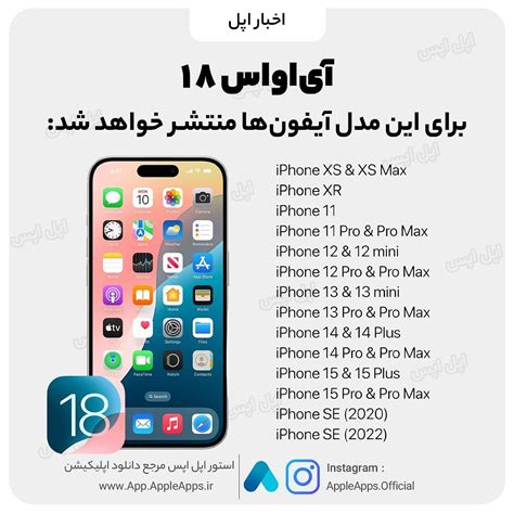 ⭕️ لیست آیفون‌هایی که از آی‌او‌اس 18 پشتیبانی می‌کنند 🔻 امشب نسخه Rc