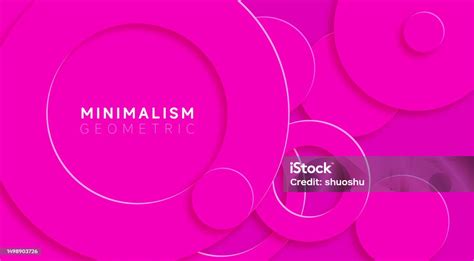 추상 핑크 부드러운 원 미니멀리즘 기하학적 배너 패턴 배경 3차원 형태에 대한 스톡 벡터 아트 및 기타 이미지 3차원 형태 곡선 기하 도형 Istock
