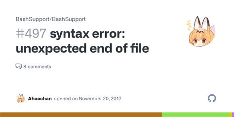 Syntax Error Unexpected End Of File · Issue 497 · Bashsupport
