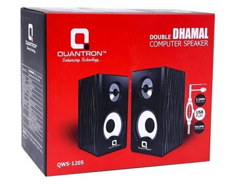 Quantron Aux Speaker 2 0 Usb Powered Qws1205 Wooden
