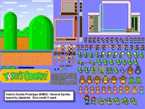 Snes Yoshis Cookie Prototype The Spriters Resource