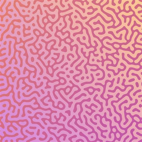 Pink Turing Reaction Gradient Background Abstract Diffusion Pattern With Chaotic Shapes Vector