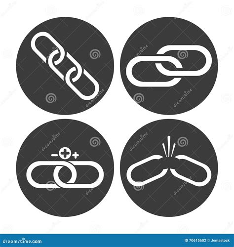 Link Symbol Design Flat Illustration Connection Concept Stock Vector