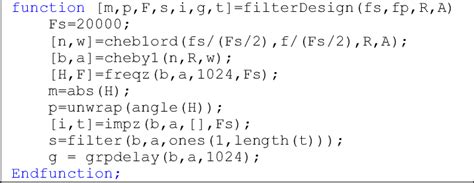 Octaves Function For A Chebyshevs Filter Students Can Analyze All