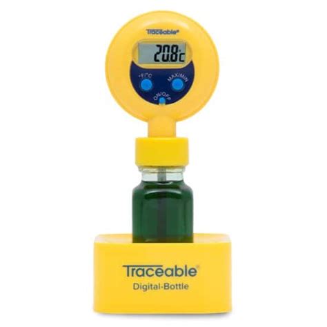 Traceable Digital Bottle Thermometer Liquid Filled Bottle Sensor Meslo