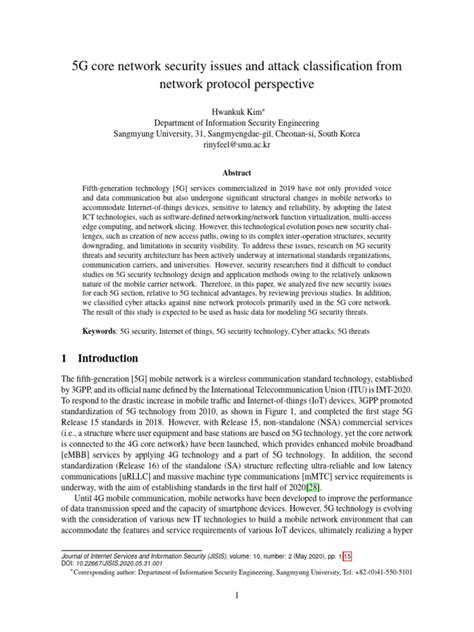 5g Core Network Security Issues Pdf