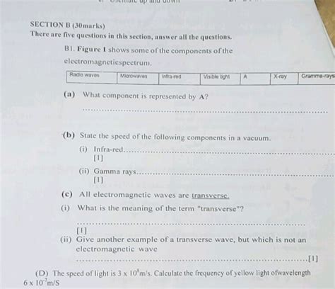 Section B 30 Marks There Are Five Questions In This Section Answer All
