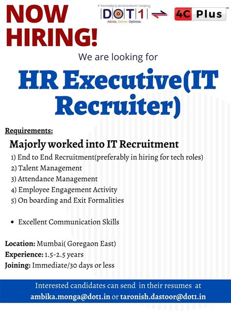 Ambica Monga On Linkedin Hiring Hrexecutive Itrecruiter Recruitment Recruitment Applynow…
