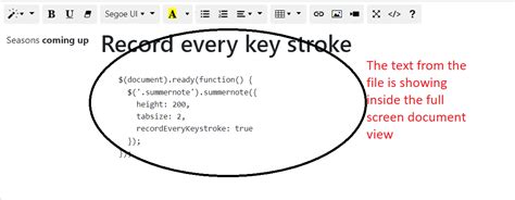 Full Screen Mode Shows Other Page Content · Issue 4402 · Summernote