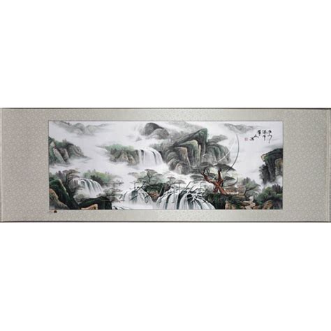 庐山瀑布湘绣 软裱 庐山瀑布 绣芯160 60 cm 软裱 玉玲湘绣官网