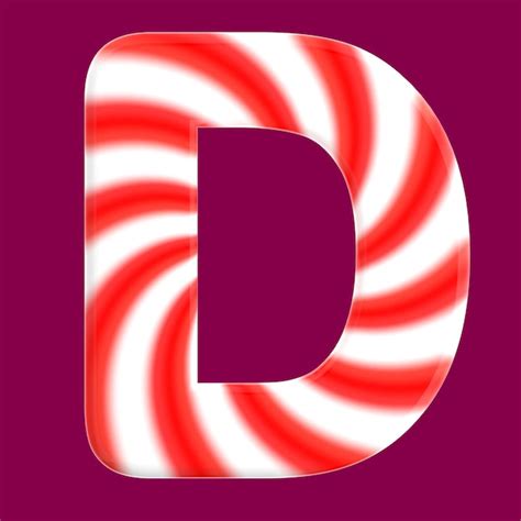 Premium Photo 3d Icon Illustration Of Letter D With Candy Texture