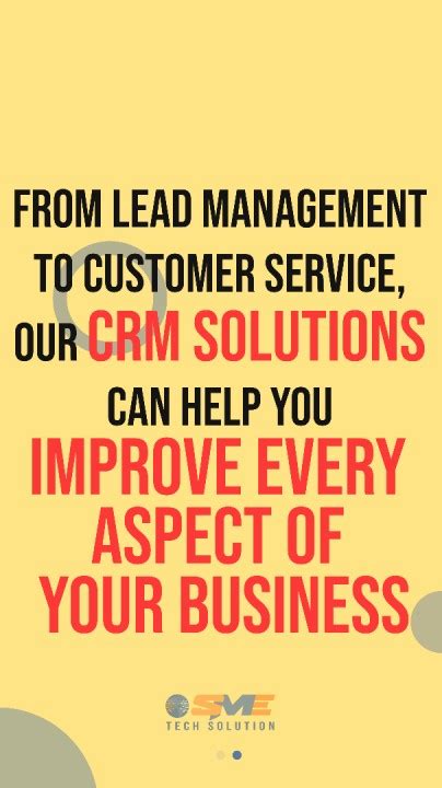 Sme Tech Solution On Linkedin Crm Crmsoftware Crmsolutions