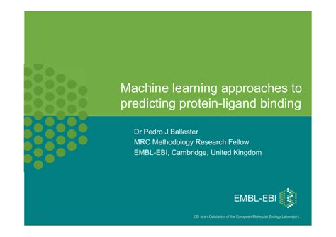 [ppt] Machine Learning Approaches To Predicting Protein Ligand