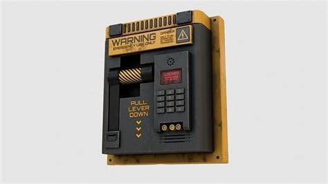 3d Model Sci Fi Lock Door Lever Vr Ar Low Poly Cgtrader