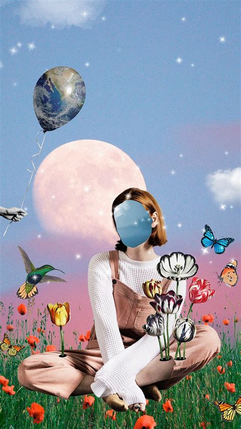 Aesthetic Surreal Landscape Phone Wallpaper Premium Photo