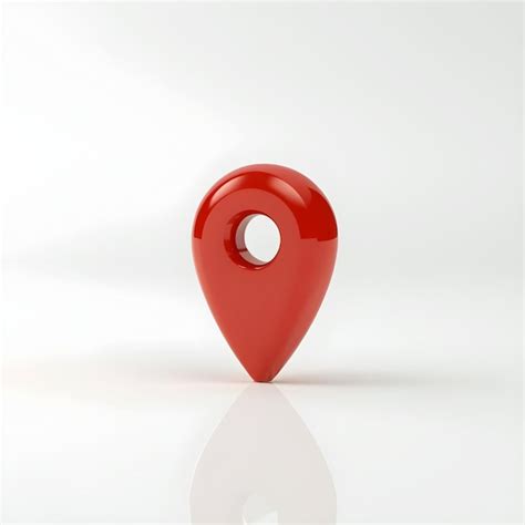 Premium Photo Red Location Marker With White Dot On It