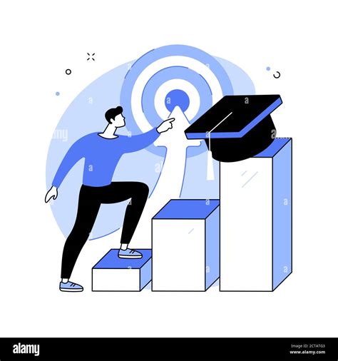 Educational Trajectory Abstract Concept Vector Illustration Stock