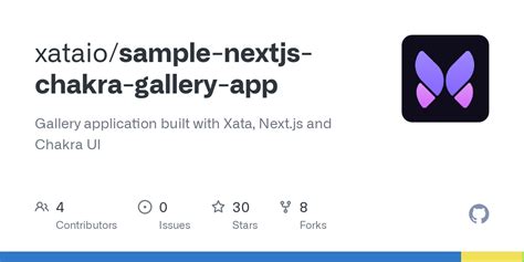 GitHub Xataio Sample Nextjs Chakra Gallery App Gallery Application