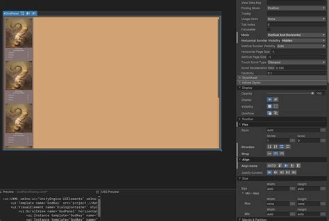 Ui Builder Scroll View Vertical And Horizontal Mode Not Filling Area Unity Engine Unity