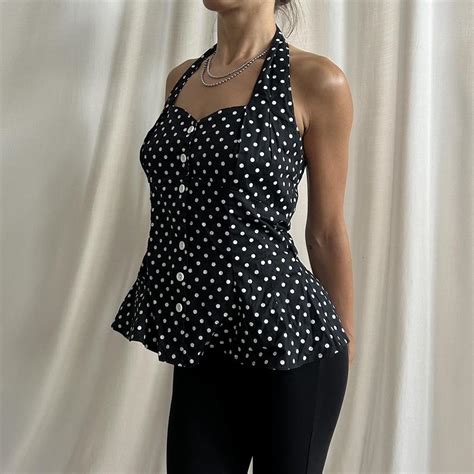 Polka Dot Corset Top Size S Polkadot Depop