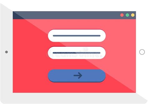 Authorization Menu Interface Of Entering Password Stock Vector