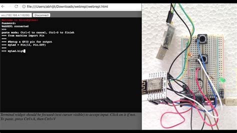 Control Switch Onoff Of An Led Esp8266 Micropython Youtube