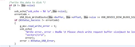 How To Modify The Size Of Usb Msc Write Data Nxp Community