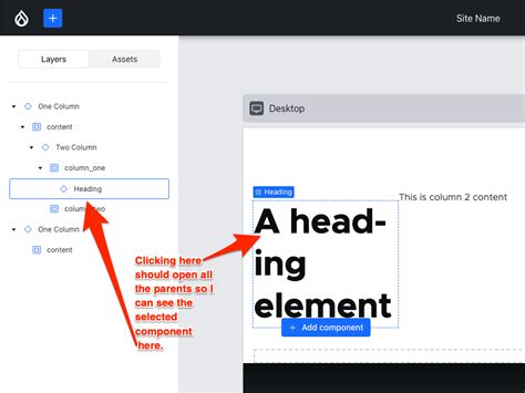 Selecting A Component In The Preview Should Expand The Layer In The
