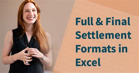 Full And Final Settlement Format In Excel With Calculations