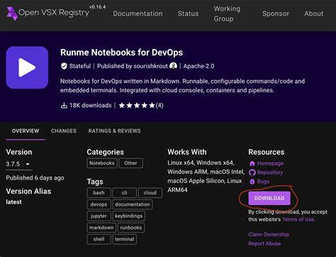 Install From Open VSX RUNME