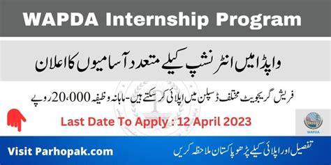 Wapda Internship 2023 For Fresh Graduates Parho Pakistan
