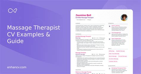 3 Massage Therapist Cv Examples For 2024