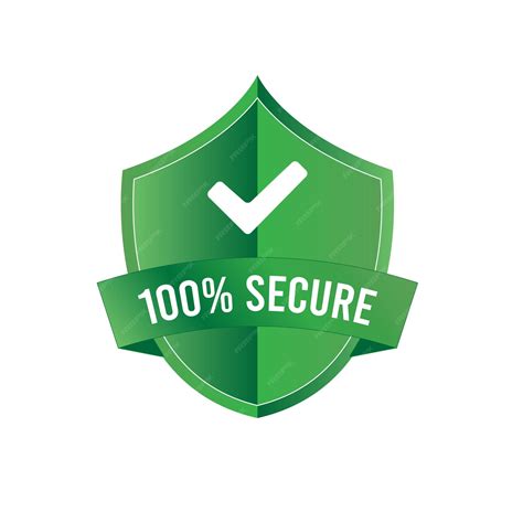 Premium Vector 100 Secure Logo Secure Badge Design Secure Vector