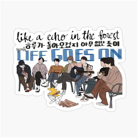 Bts Life Goes On Sticker By Amicorner Cute Stickers Bts Shirt Life Goes On