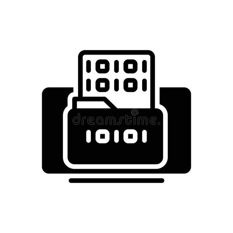 black solid icon for encoding binary and bits stock vector illustration of encoding