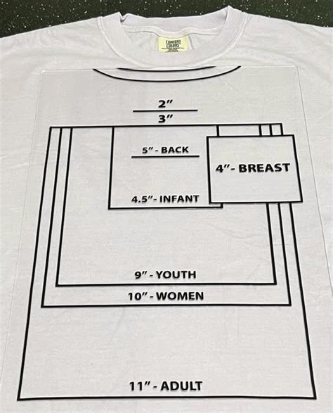 Acrylic Decal Sizing And Placement Guide Toolacrylic T Shirt Heat