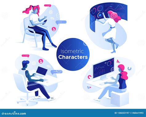 People Work And Interacting With Graphs And Devices Data Analysis And Office Situations 3d