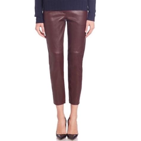 Theory Pants And Jumpsuits Theory Thaniel Lamb Leather Pants Brim