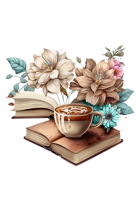 Book Coffee And Flowers Книга кофе и цветы Png Удивительные рисунки Рисунки черепов Кофе