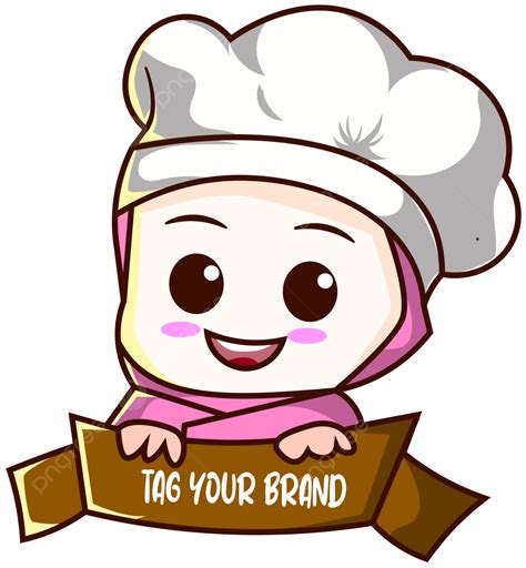 Woman Chef Logo Vector Png Images Premium Vector L Mascot Chef Cute