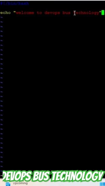 Write And Execute Shell Script Within 1 Minute Shellscripting Devopsbustechnology Youtube