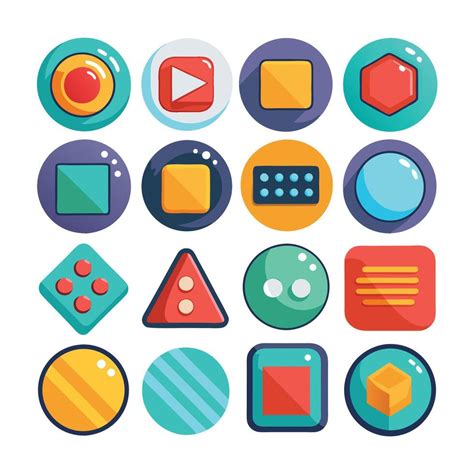 Web Button Set Series Vector Art At Vecteezy