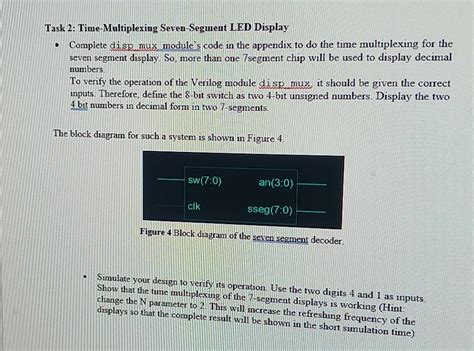 Solved Task 2 Time Multiplexing Seven Segment Led Display