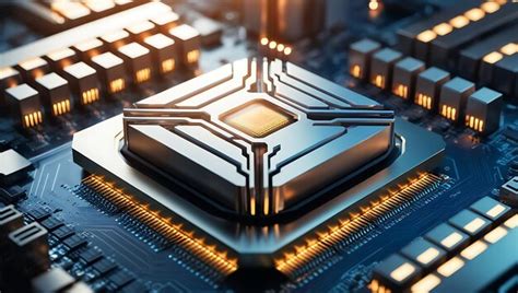 Hightech Central Processing Unit On Motherboard Computer Hardware