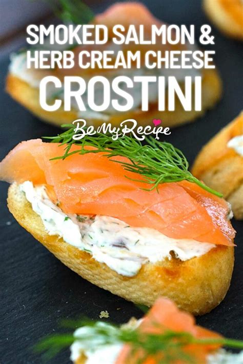 Smoked Salmon Crostini With Herb Cream Cheese Recipe