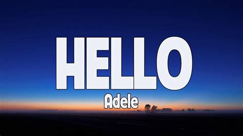 Hello Adele Lyrics Letra Youtube Hello Adele Lyrics Letra Youtube