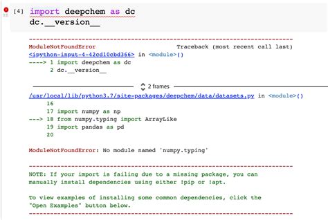 Installation Error Again With Numpy In Colab Issue 2830 Deepchem