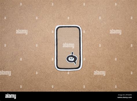 Mobile Phone Made Our Of Paper With Bot In The Speech Bubble On The
