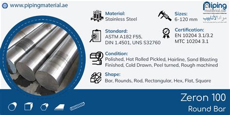 Zeron 100 Round Bar And 1 4501 Super Duplex Rod Suppliers In Uae