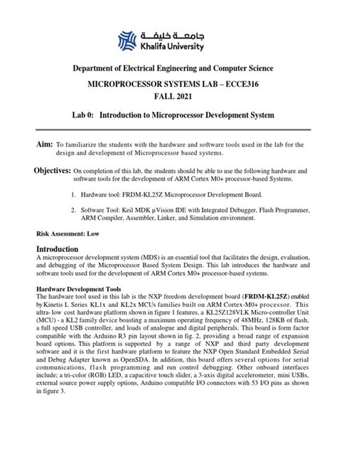 ecce316 lab0 introduction to micrprocssor development system pdf